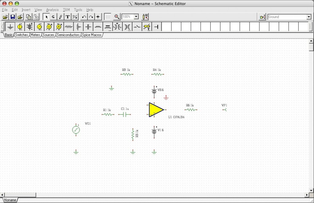 MacOSXでTINA-TIを動かす（回路図編） | temray